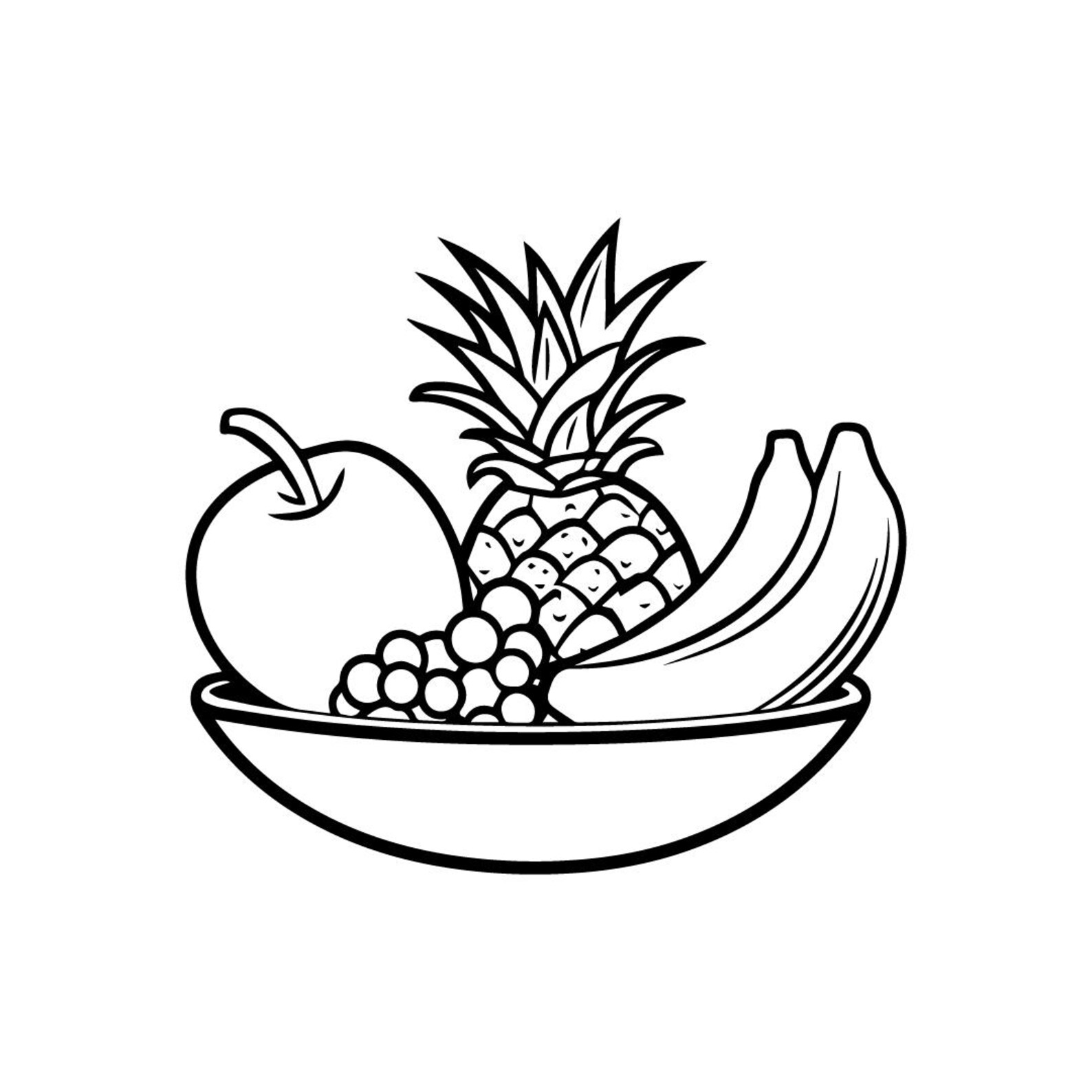 Fruit Basket Svg, Fruits Svg, Fruit Basket Clipart, Fruits Files for ...