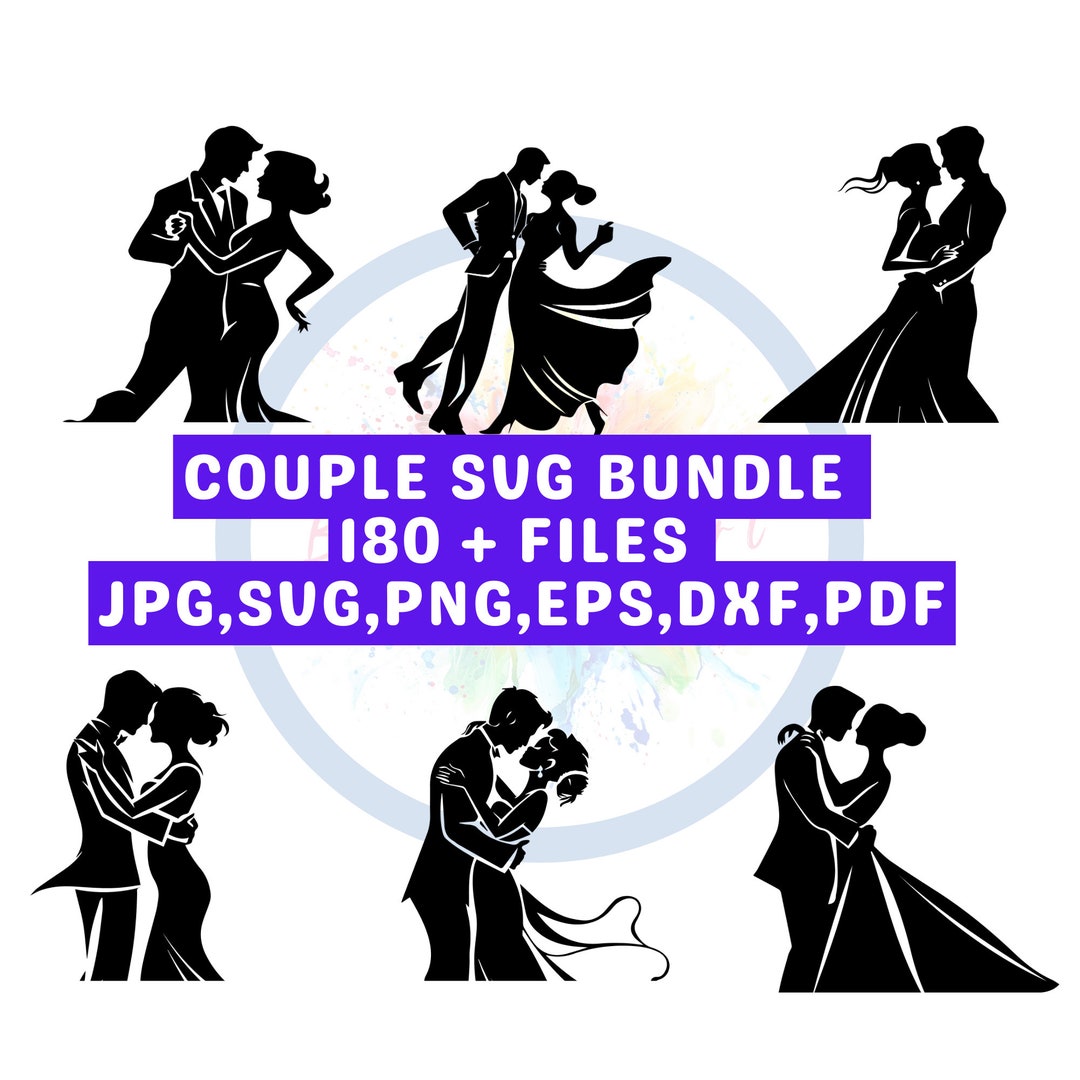 Couples Svg Bundle, Wedding Couples Svg, Couples Cut Files for Cricut ...