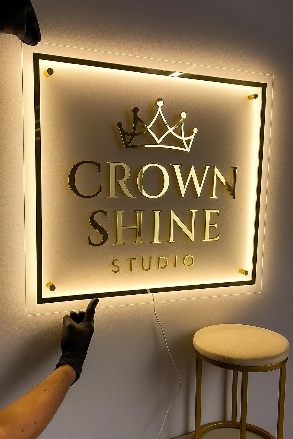 Custom LED Backlit Business Logo Sign - Acrylic Wall Decor - Etsy