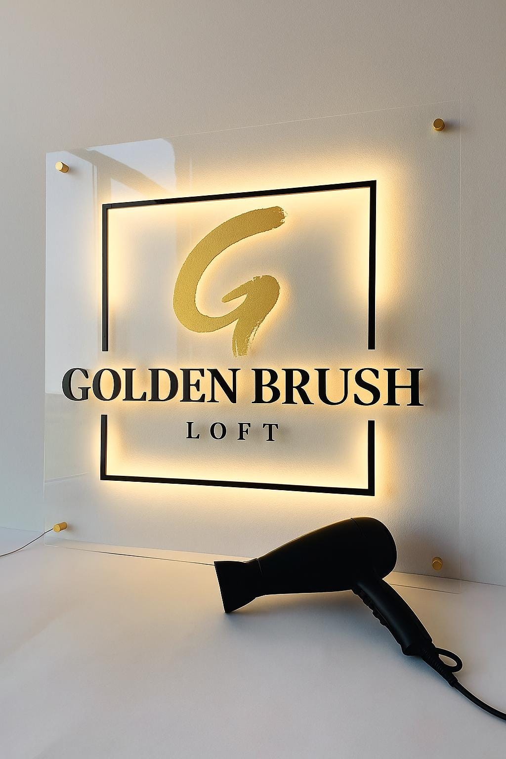 Custom LED Backlit Business Logo Sign - Acrylic Wall Decor - Etsy