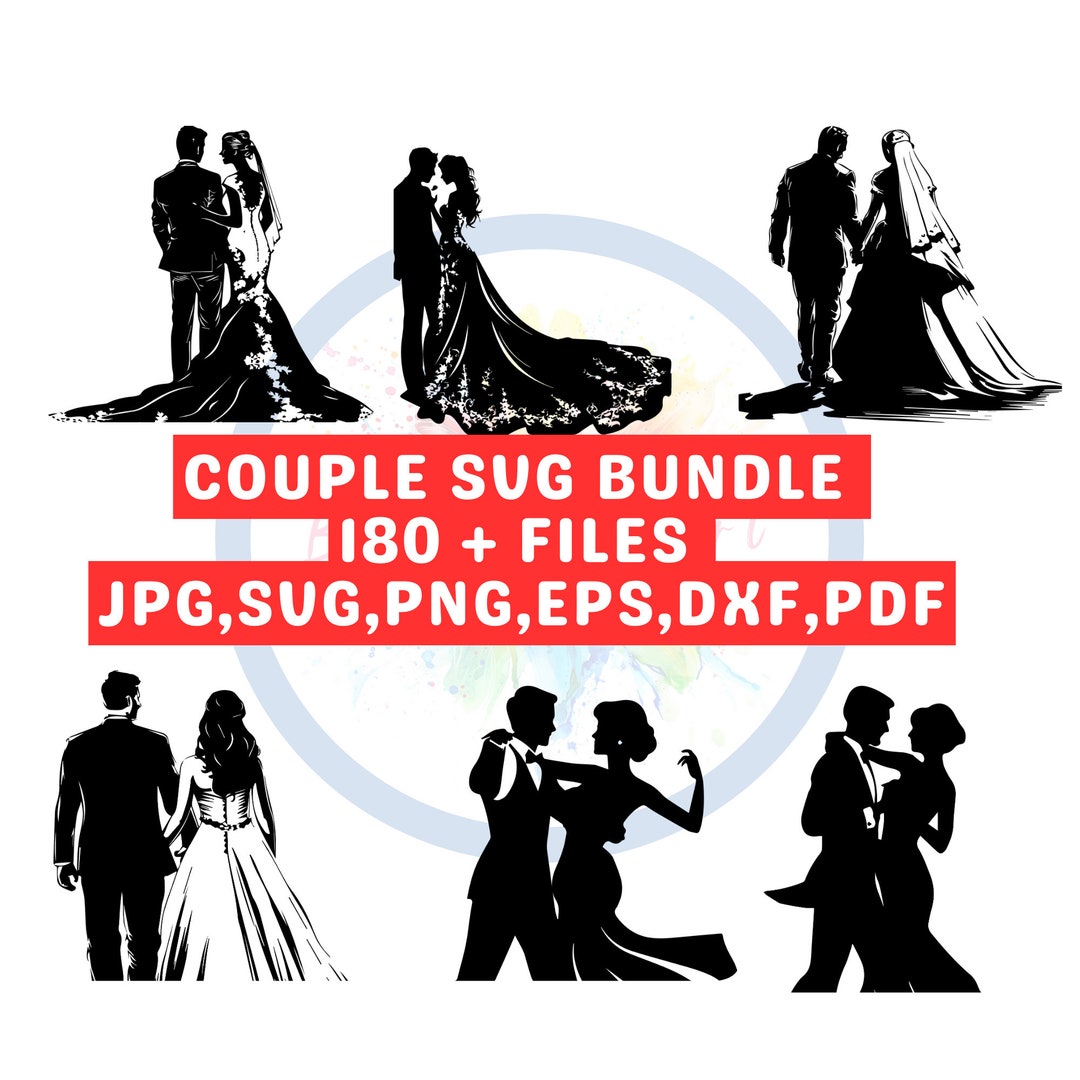 30 Couple SVG Bundle, Couple Silhouette, Couple Cut Files for Cricut ...