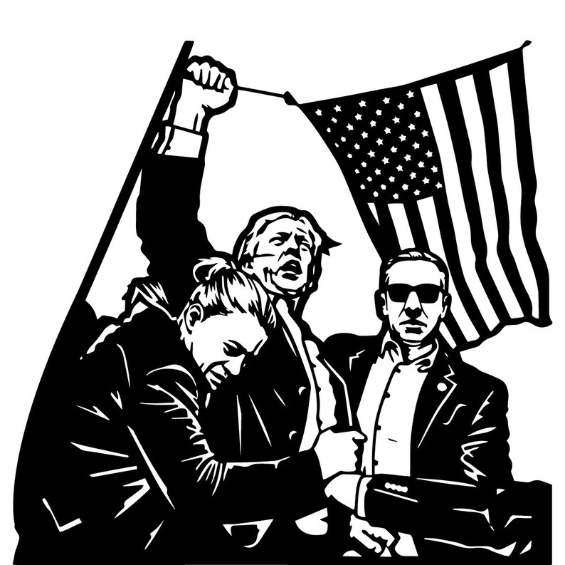 Trump SVG Trump Shot Svg Trump Survive Svg Patriotic Trump Svg Make ...