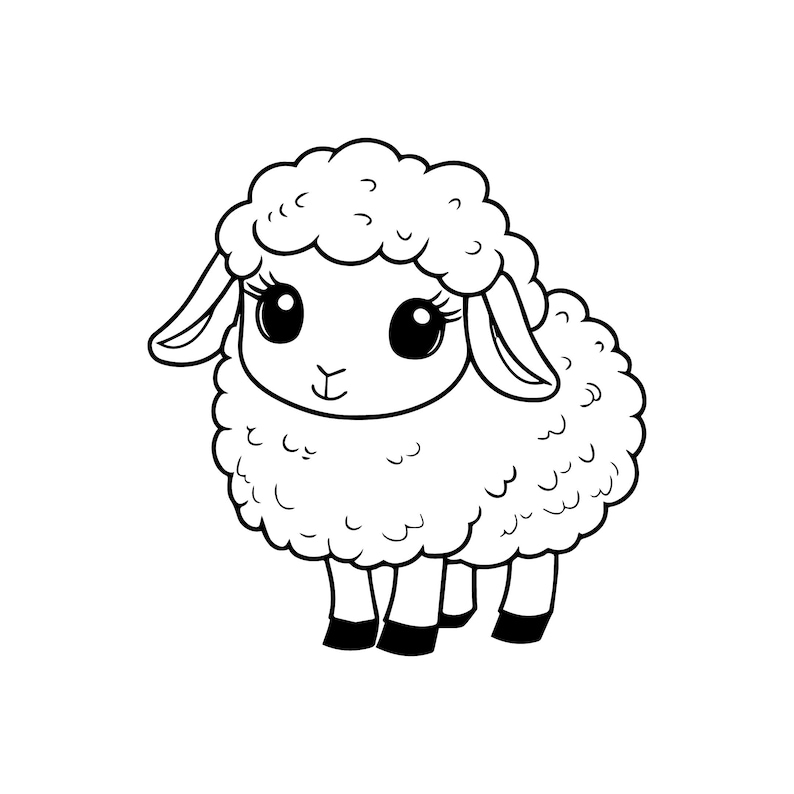 Sheep Svg Sheep Line Art Lamb Sublimation Designs Sheep Printable Lamb ...