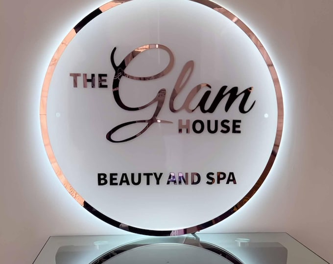 Acrylic Sign,custom Acrylic Business Logo Sign,3d Round Logo, Business ...