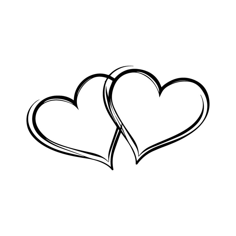 Two Hearts Svg - Etsy