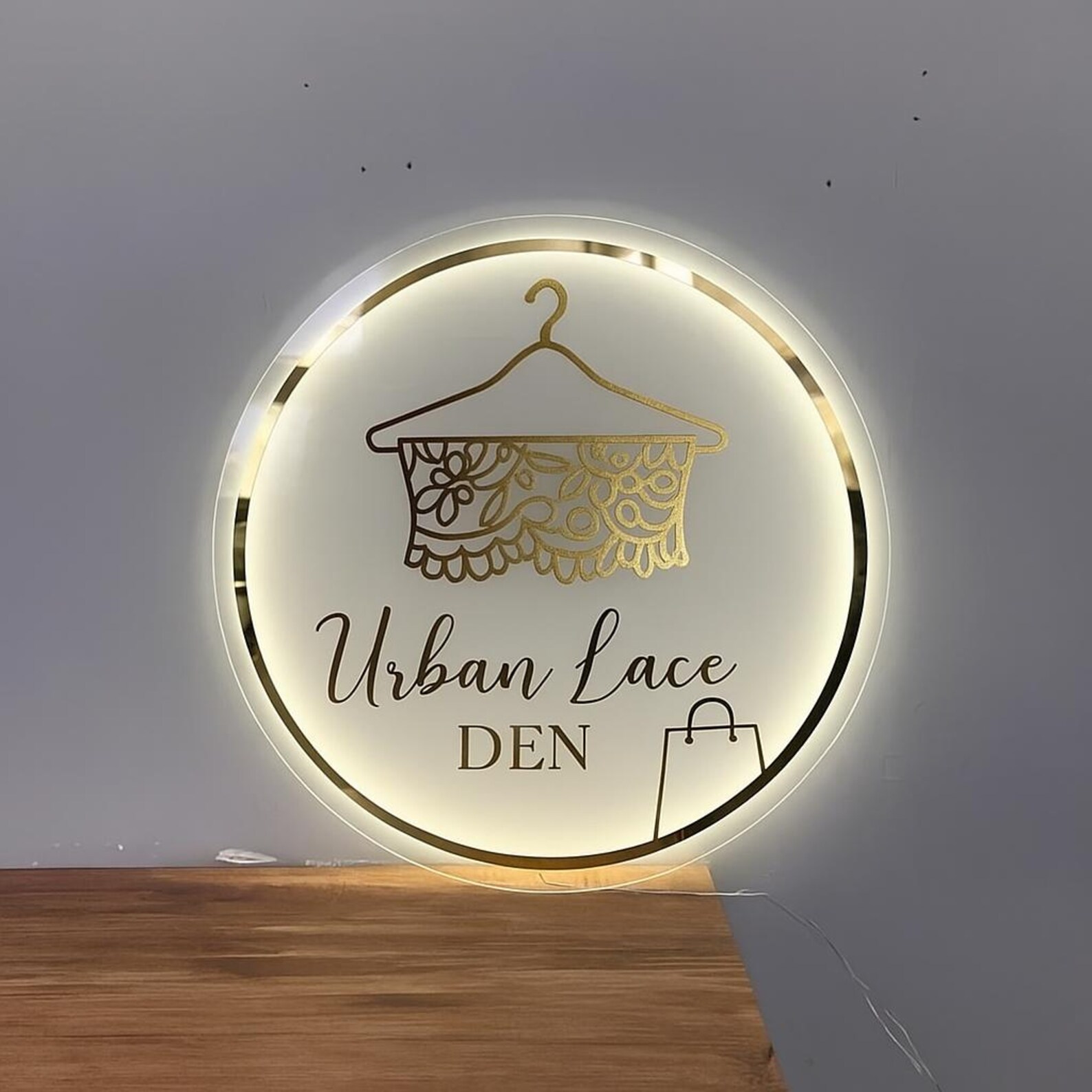 Custom LED Backlit Business Logo Sign - Acrylic Wall Decor - Etsy