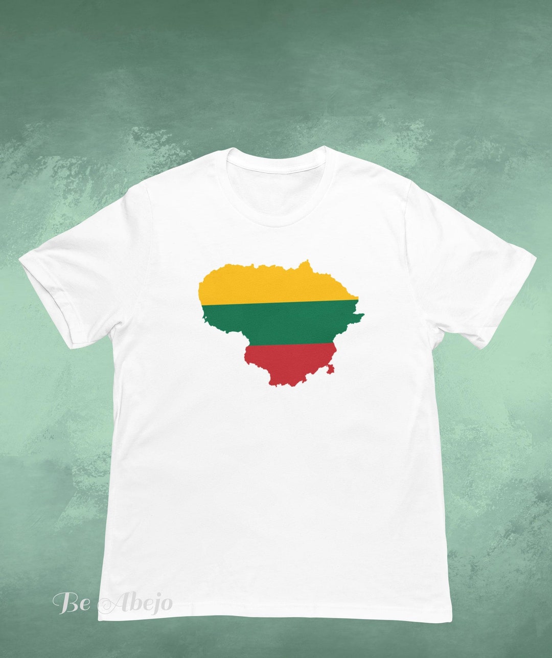 Lithuania Flag Colors Map Women's Men's Unisex Cotton Tee Unique Print ...