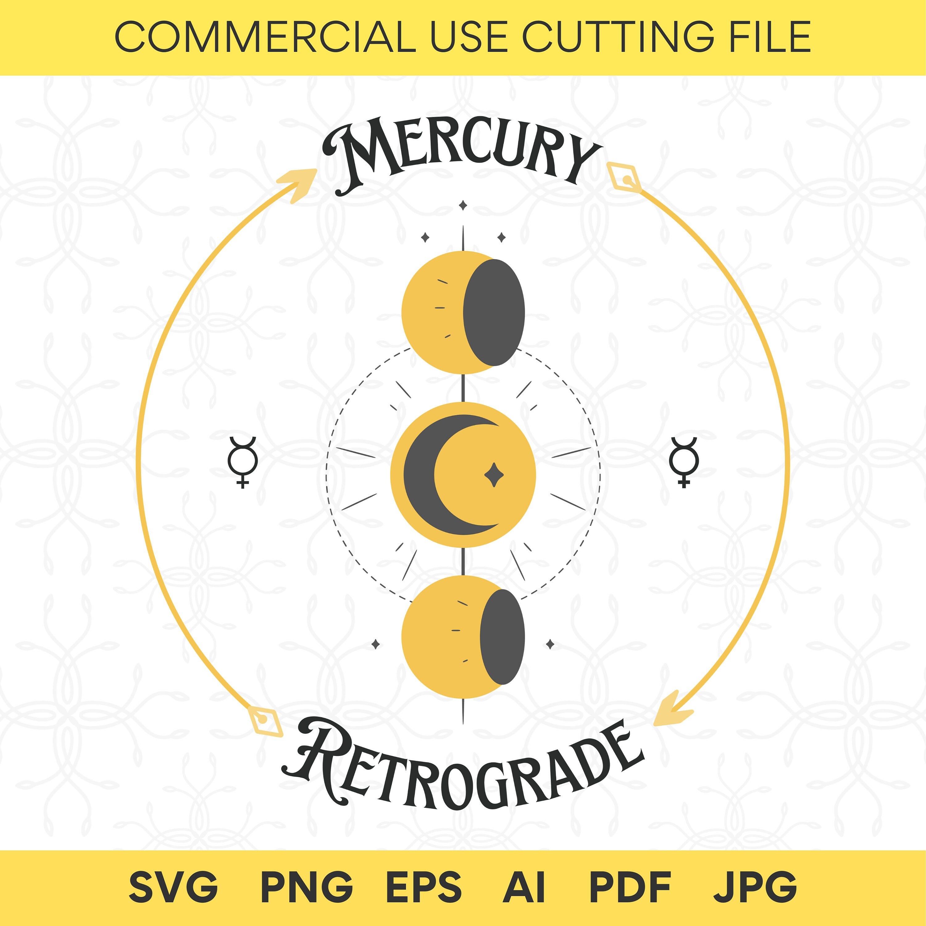 Mercury in Retrograde SVG PNG, Mercury Retrograde Svg, Mercury ...