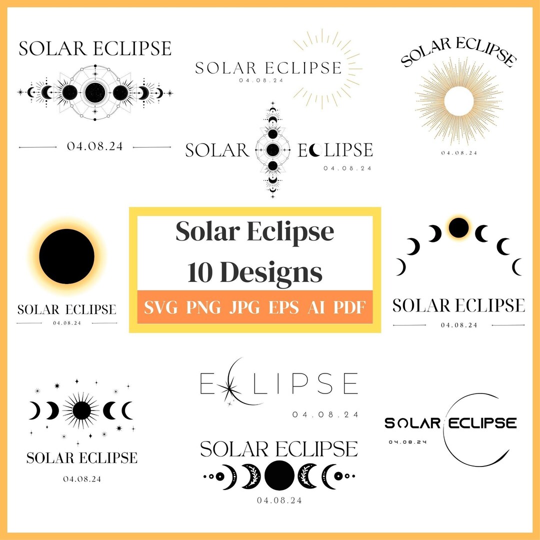 Solar Eclipse 2024 Svg Bundle, Solar Eclipse Svg, Blacked Out in USA ...