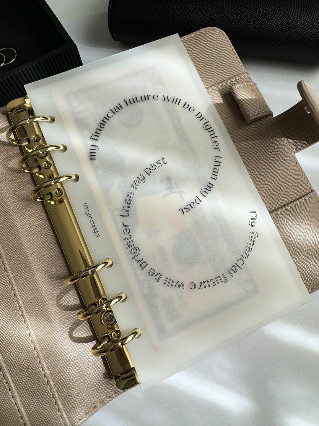 Quoted Dashboard | A6 Binder Dashboard - Etsy