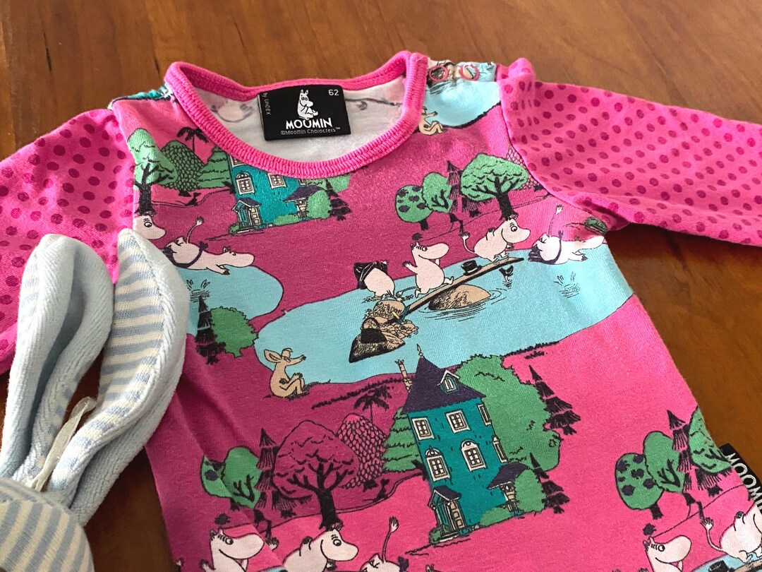 Vintage Organic Cotton Moomin Body, 62cm / 2-4 Months, Scandinavian ...