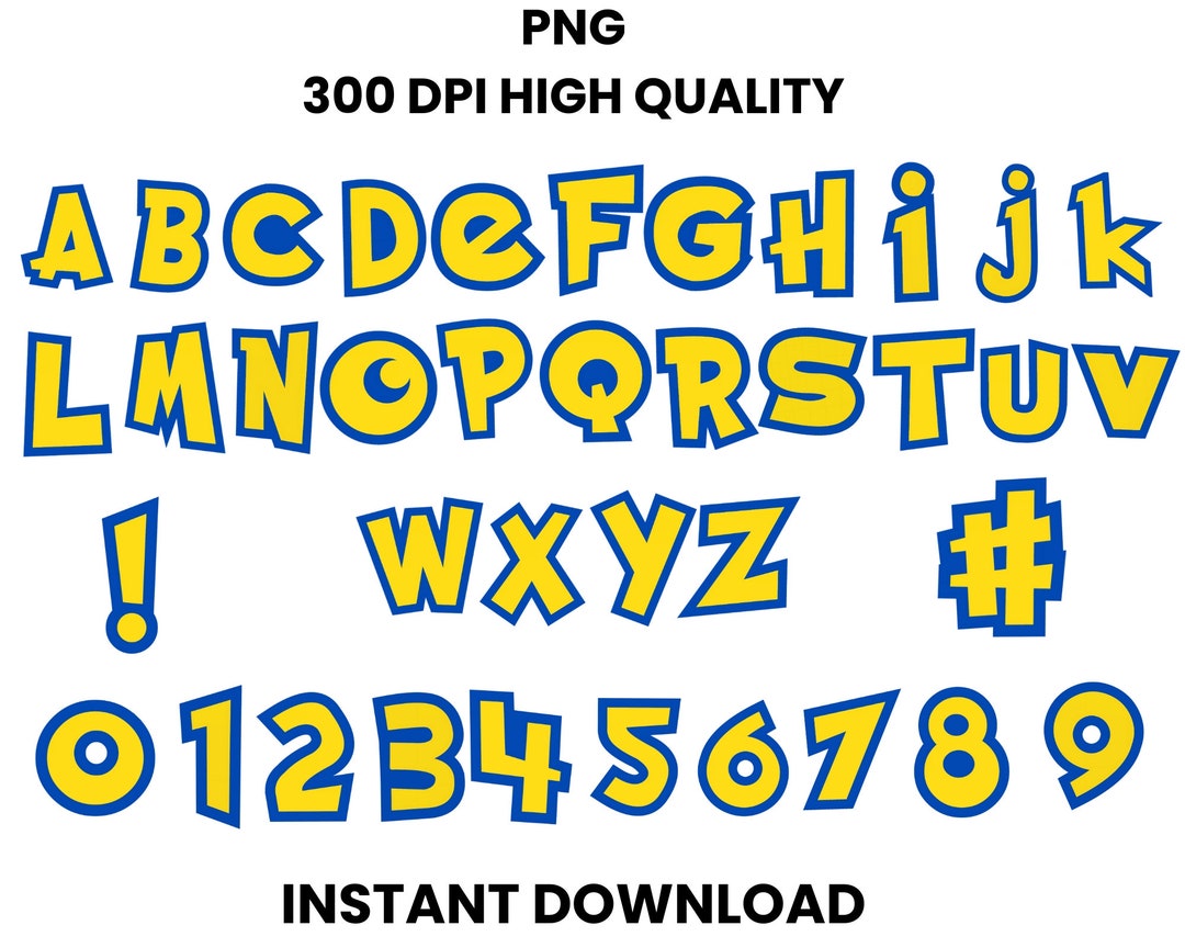Pokemon Alphabet PNG, Pokemon Letters Png, Pokemon Birthday Banner Png ...