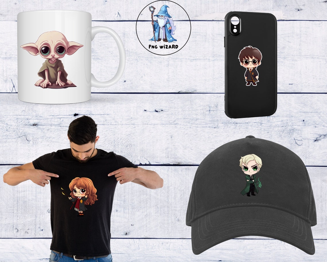 Cute Wizard School Clipart, Kawaii Witch Illustration Bundle, Digital ...