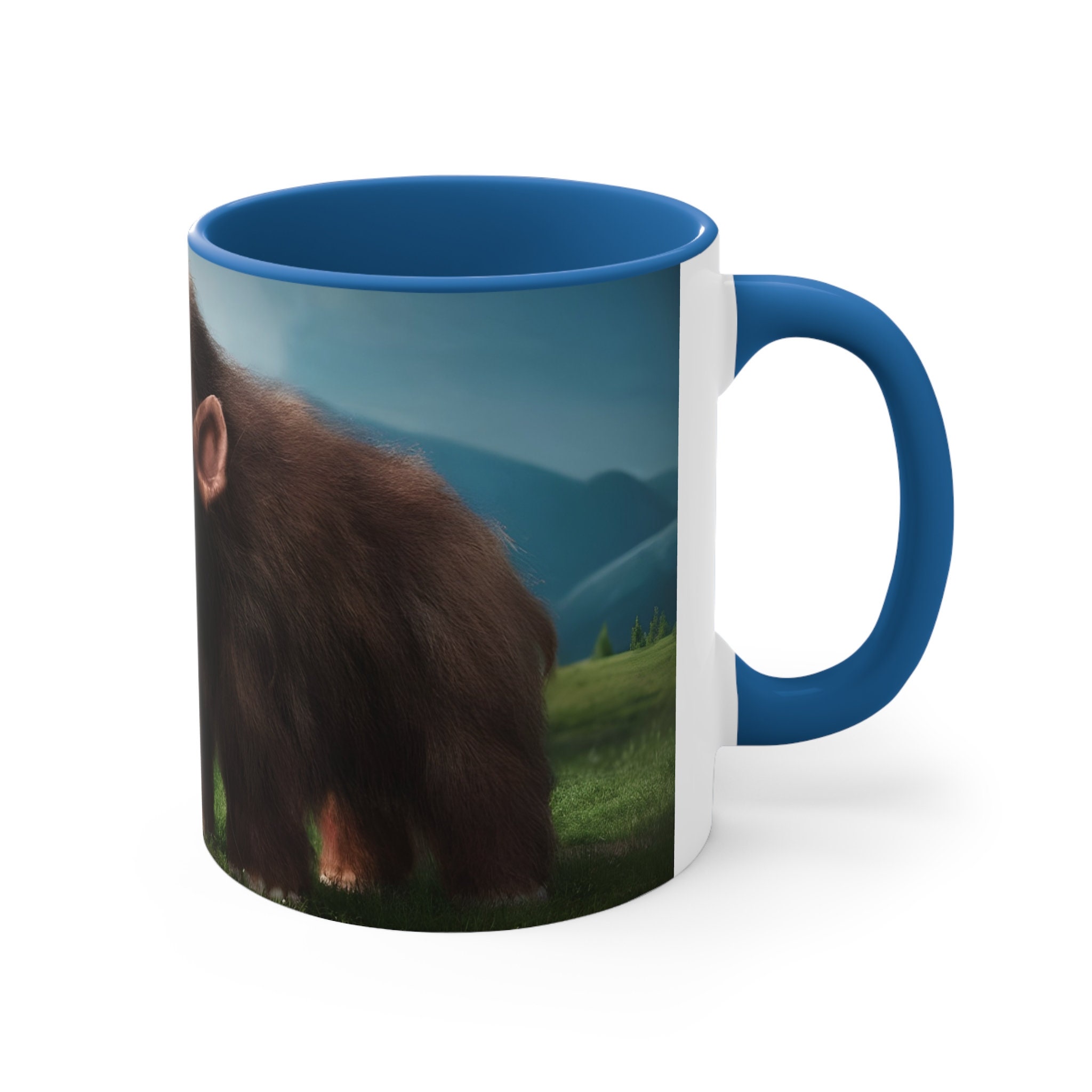 Baby Woolly Mammoth I Will Be Back Accent Coffee Mug With Colorful ...