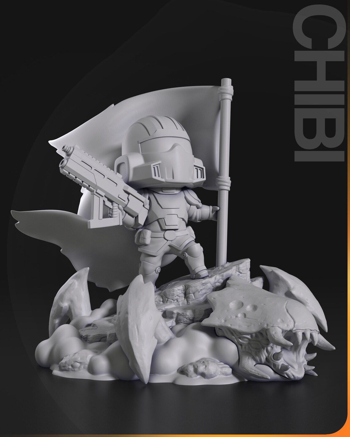 Chibi Shooter 3D STL File, 3D Digital Printing, Movie Characters ...