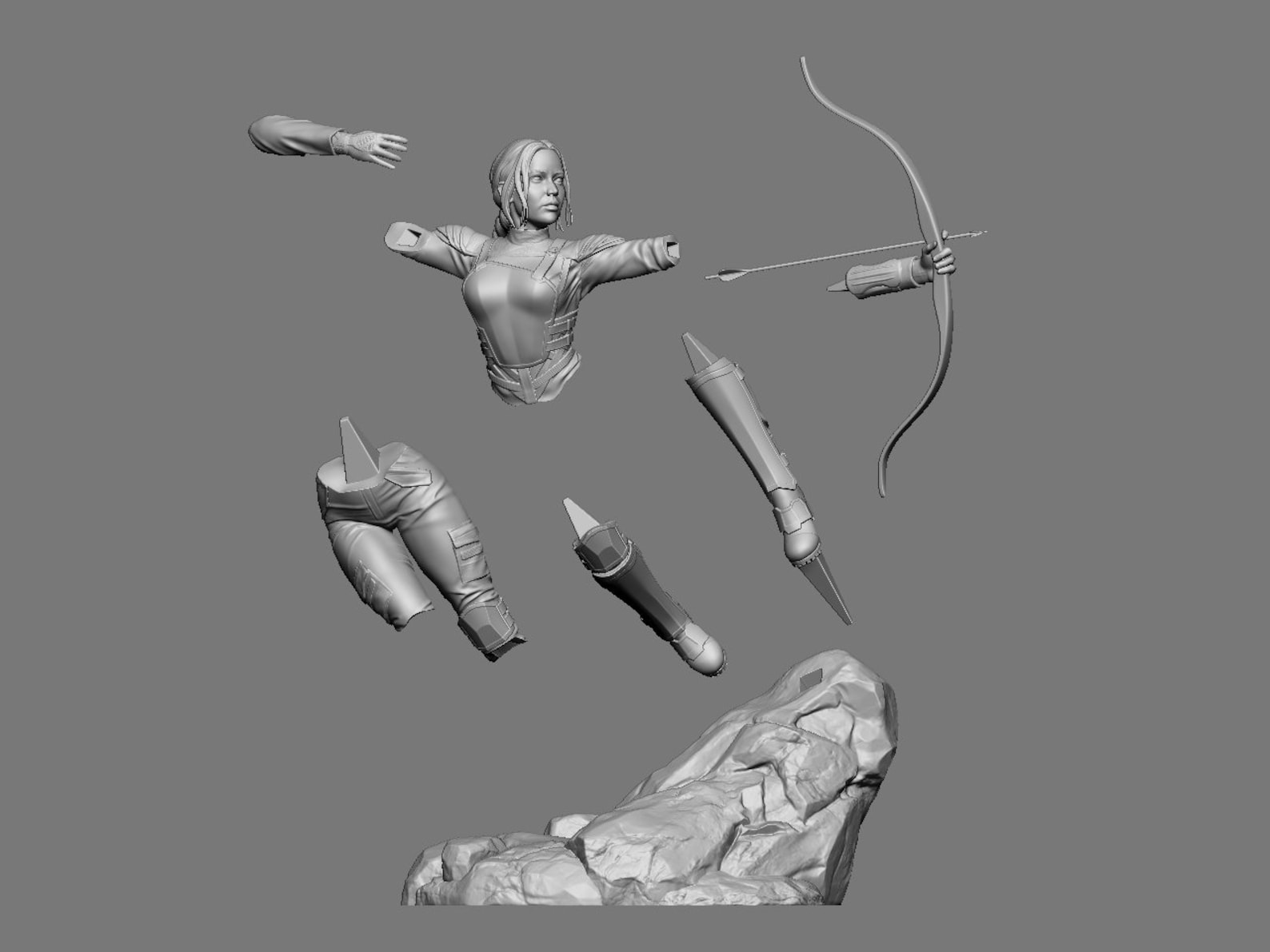 Girl With Arrow SFW+NSFW 3D STL File, 3D Digital Printing, Movie ...