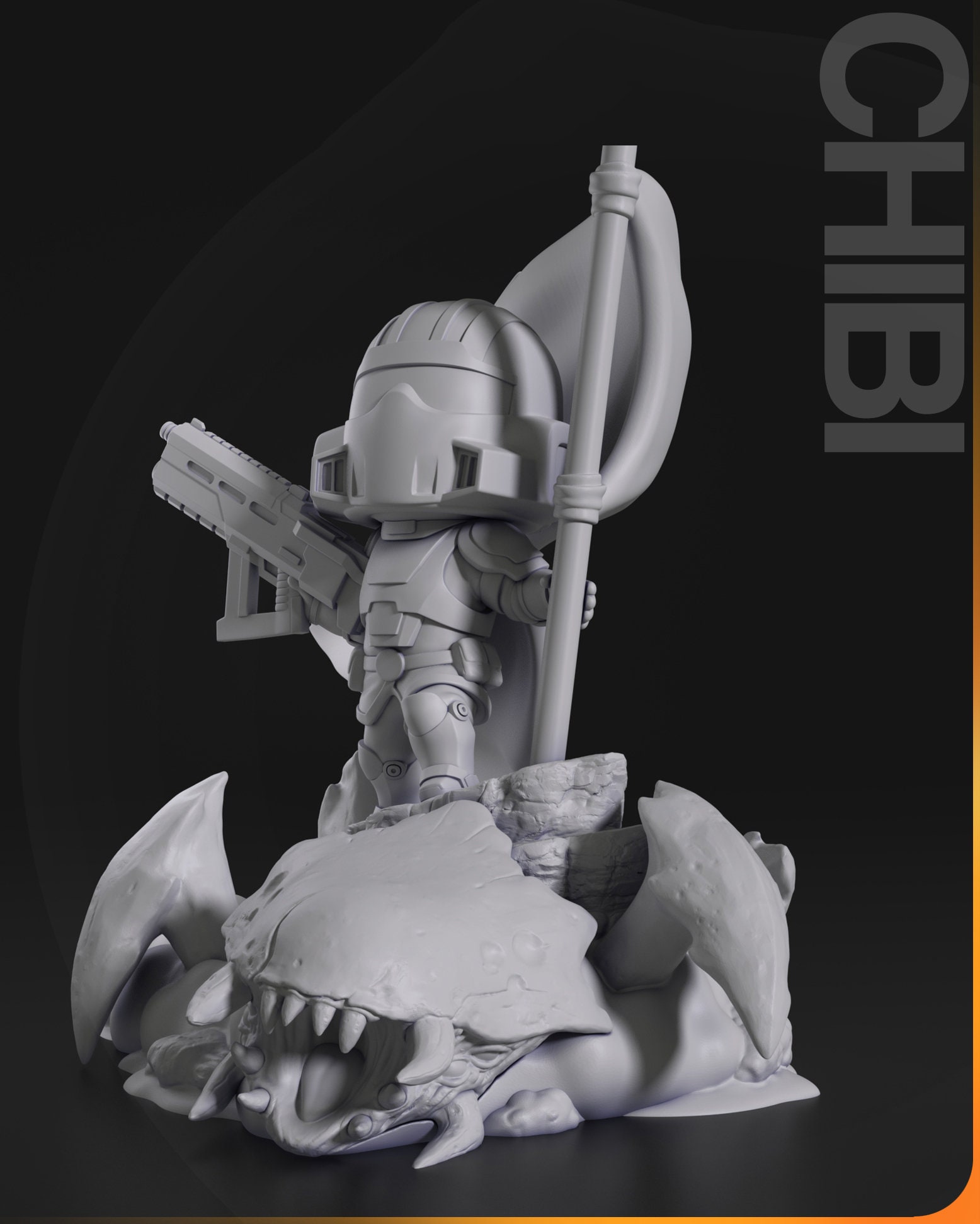 Chibi Shooter 3D STL File, 3D Digital Printing, Movie Characters ...