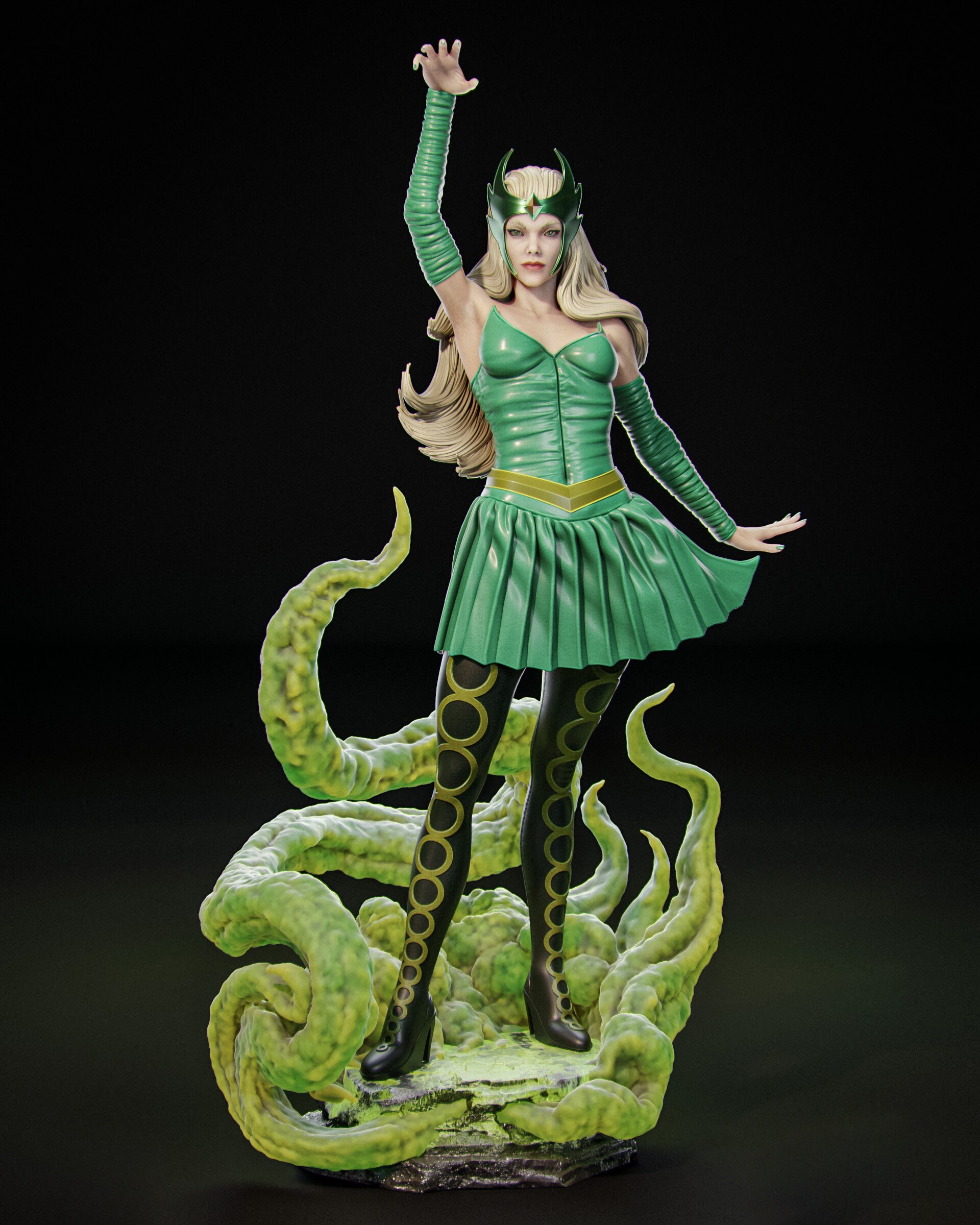 Sorceress Girl 3D STL File, 3D Digital Printing, Movie Characters ...