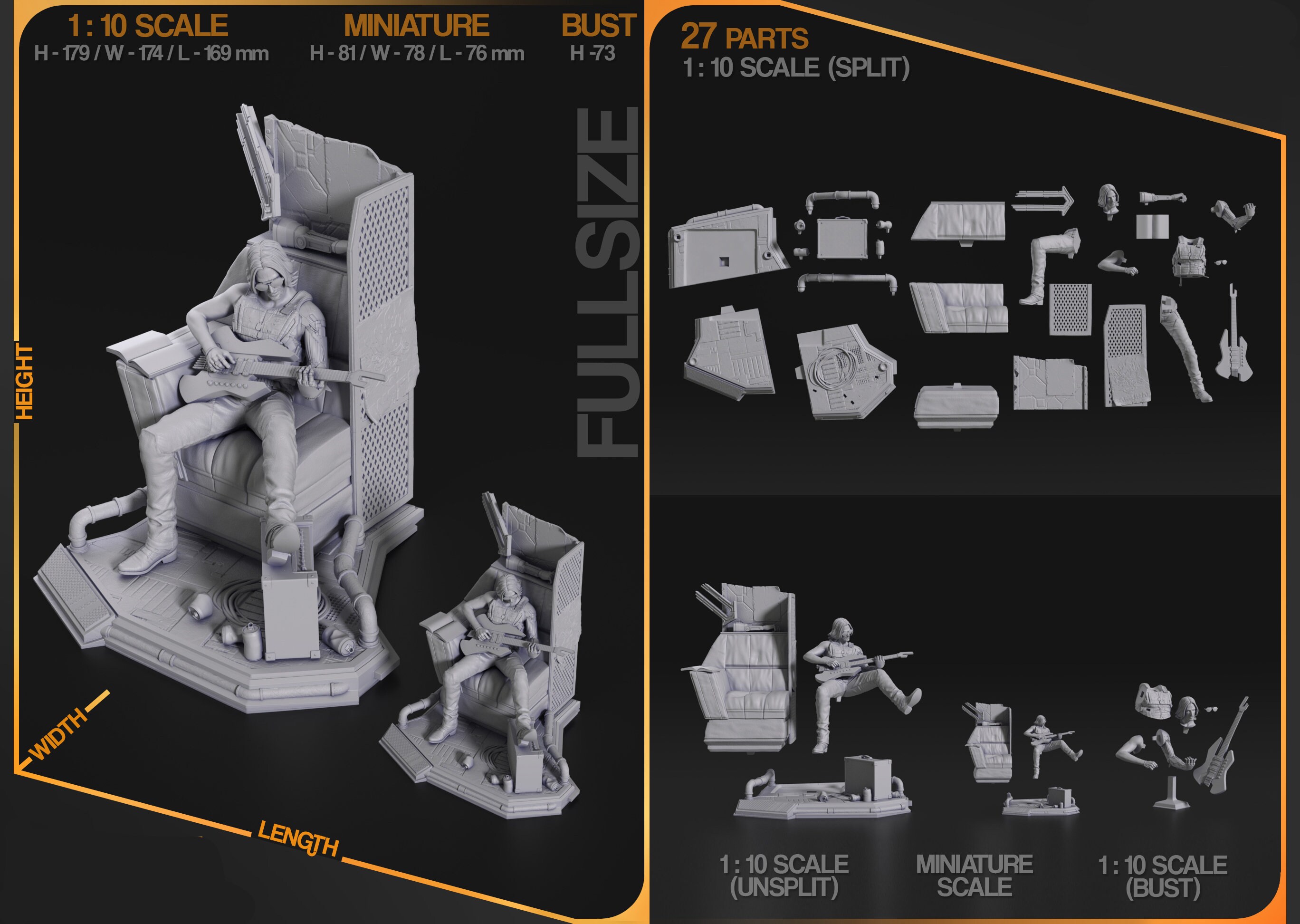 Rocker Boy 3D STL File, 3D Digital Printing, Movie Characters, Figures ...