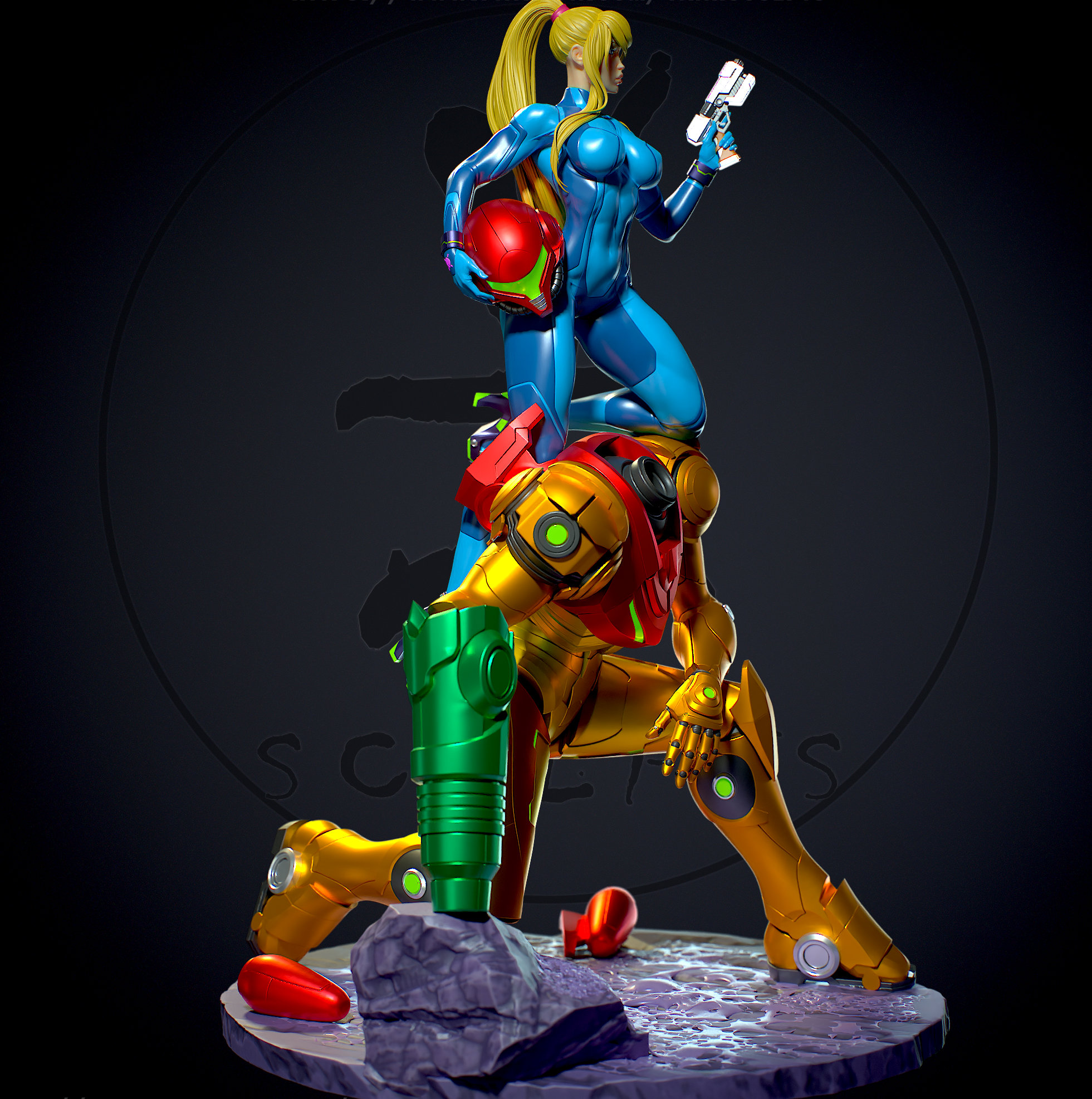 Intergalactic Bounty Hunter Girl Sfwnsfw 2 Versions 3D STL File, 3D ...