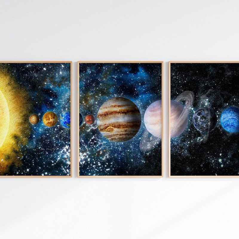 Solar System Print - Etsy