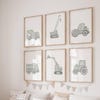 Alphabet Transport Wall Art Print, Printable Kids Alphabet Poster, A-Z ...