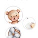 Set of 4 Teddy Bear Print, Baby Boy Print, Grey Nursery Poster, Balloon ...