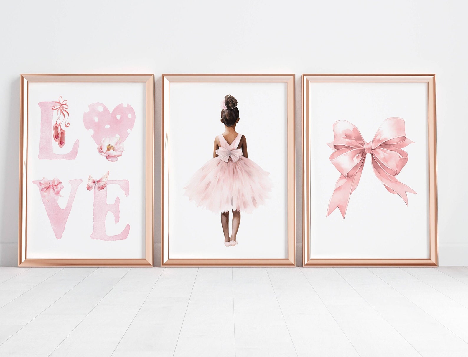 Set of 3 Ballet Nursery Prints, Little Princess Ballerina Girls Print ...