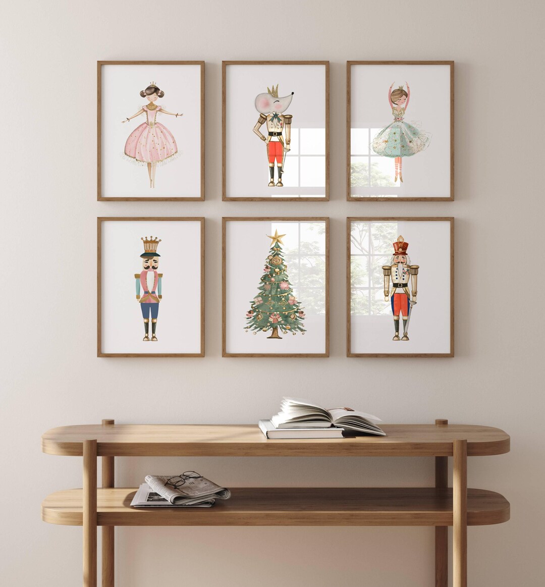 Nutcracker Ballet Prints Set of 6 | Watercolor Christmas Wall Decor ...