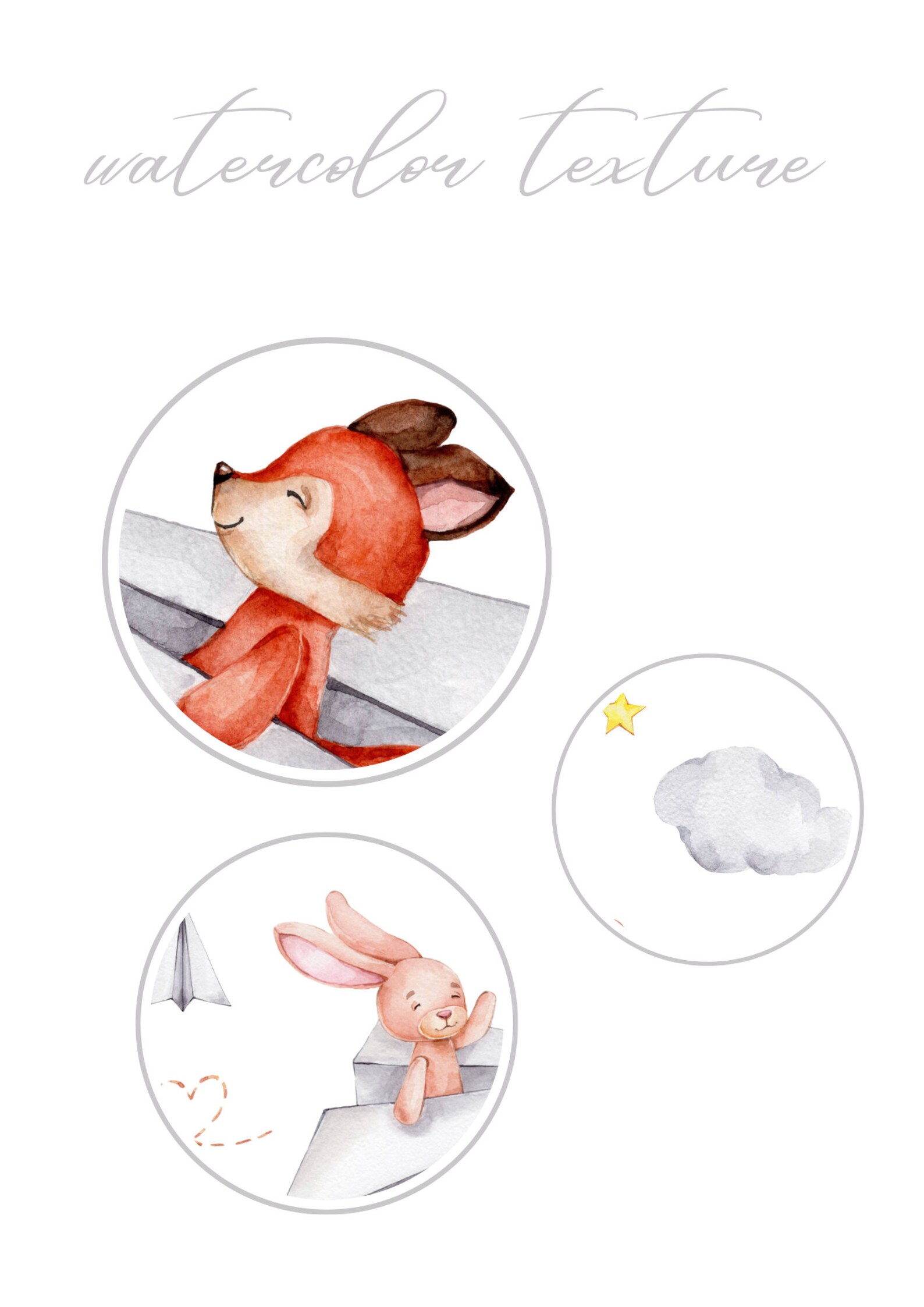 Animals on Paper Planes Nursery Wall Art Set of 3, Gender Neutral Print ...