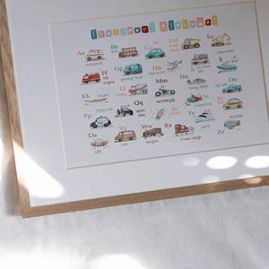 Alphabet Transport Wall Art Print, Printable Kids Alphabet Poster, A-Z ...