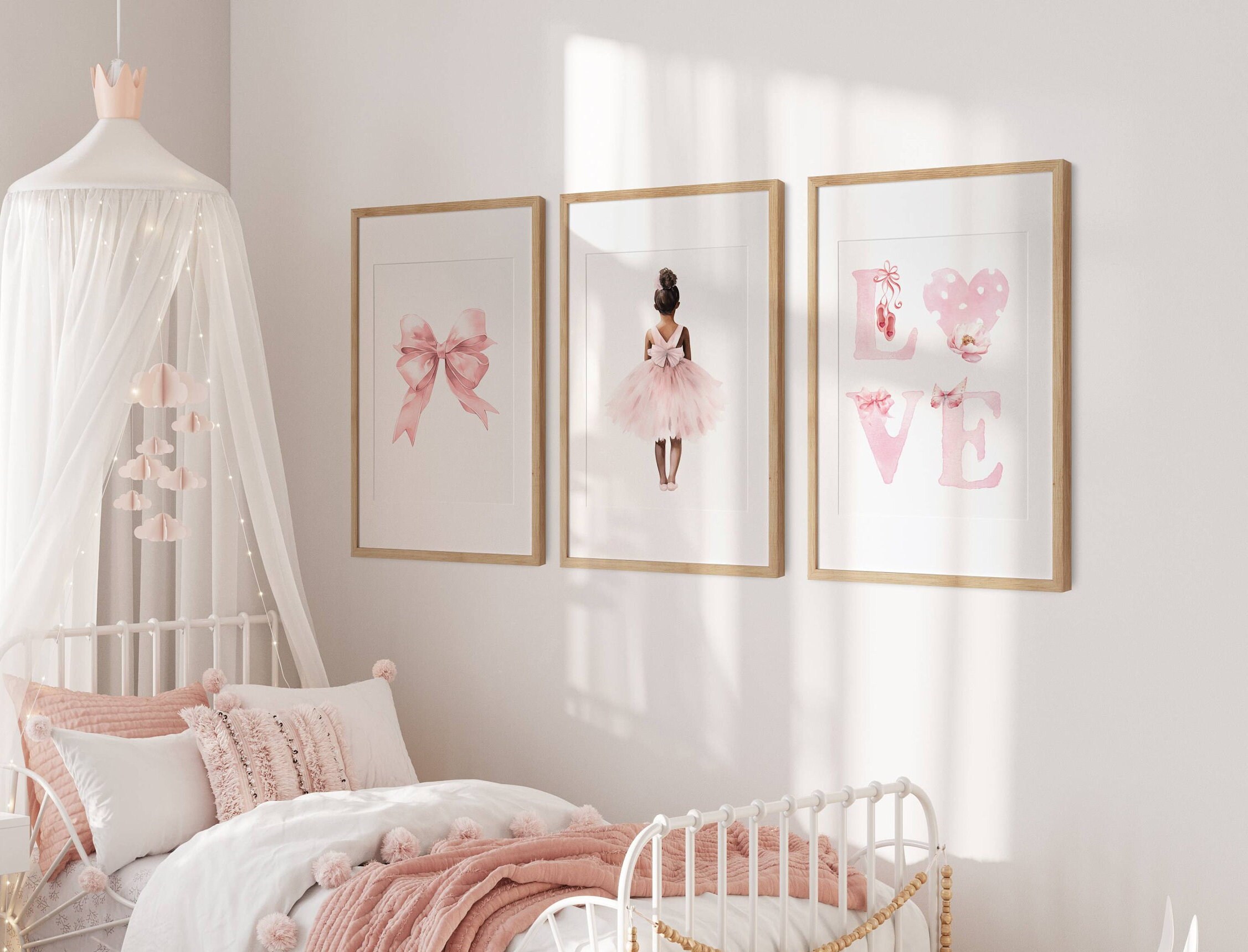 Set of 3 Ballet Nursery Prints, Little Princess Ballerina Girls Print ...