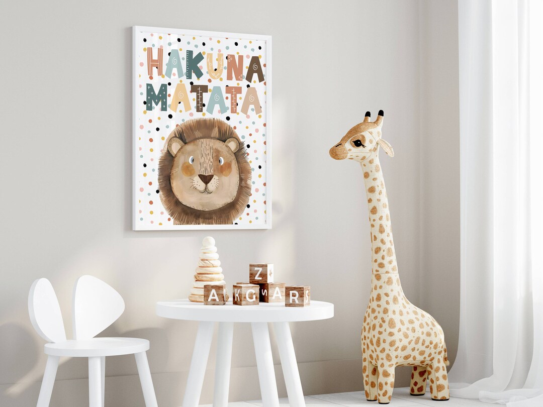 Instant Download 'joyful Safari' Nursery Wall Art Print, Nursery Decor ...