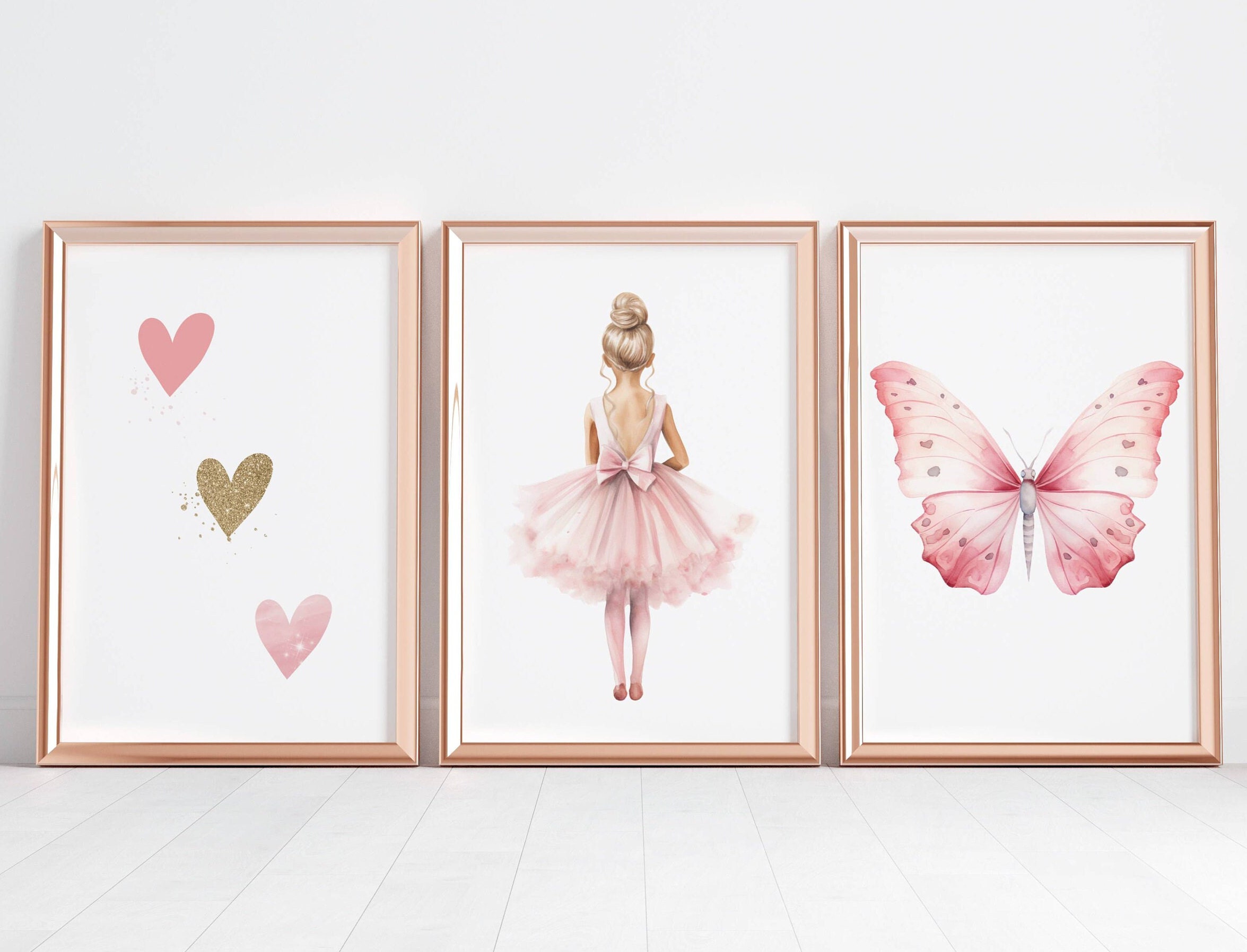 Set of 3 Ballet Nursery Prints, Little Princess Ballerina Girls Print ...