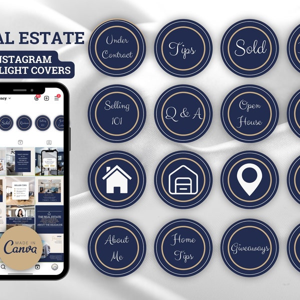 Real Estate Highlight Covers - Etsy