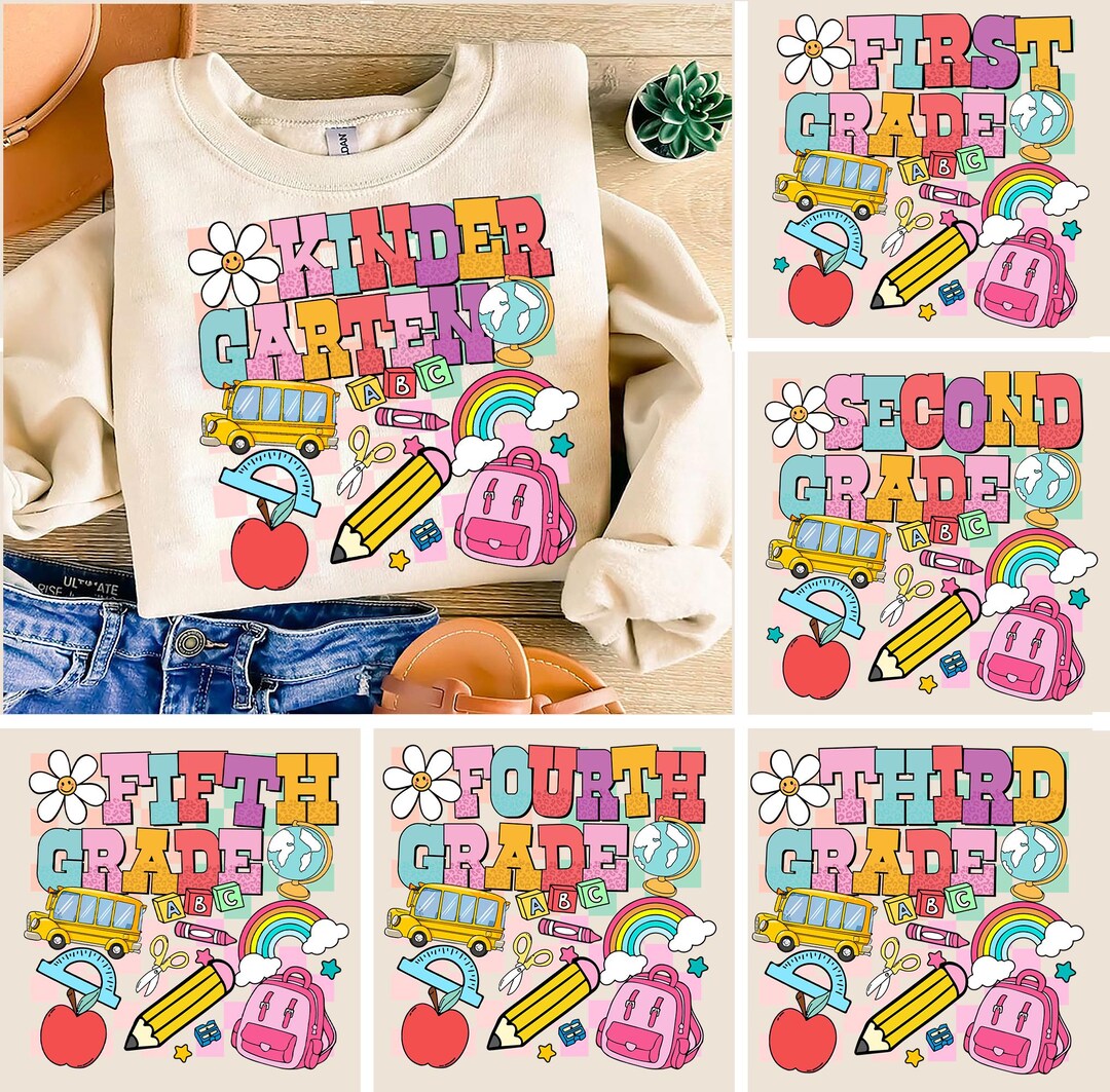 Back to School Bundle Teacher Png, Kindergarten Png, Back to School ...