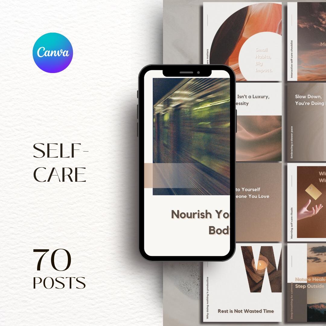 Self-care Template Instagram, Self-care Post, Self-care Guide, Self ...