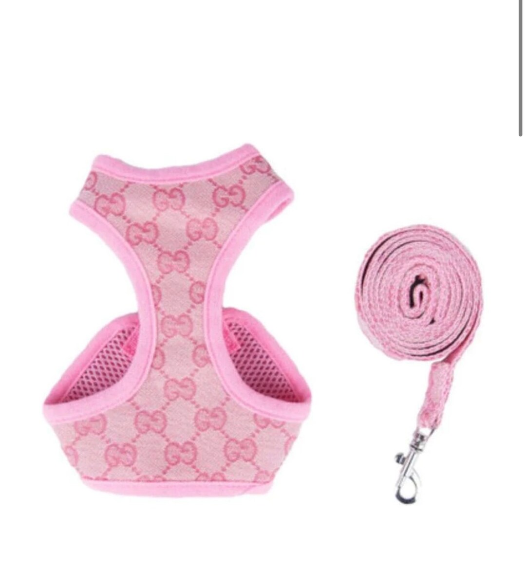 Poochie Pet Harness & Leash Set for Dog or Cat Pink - Etsy