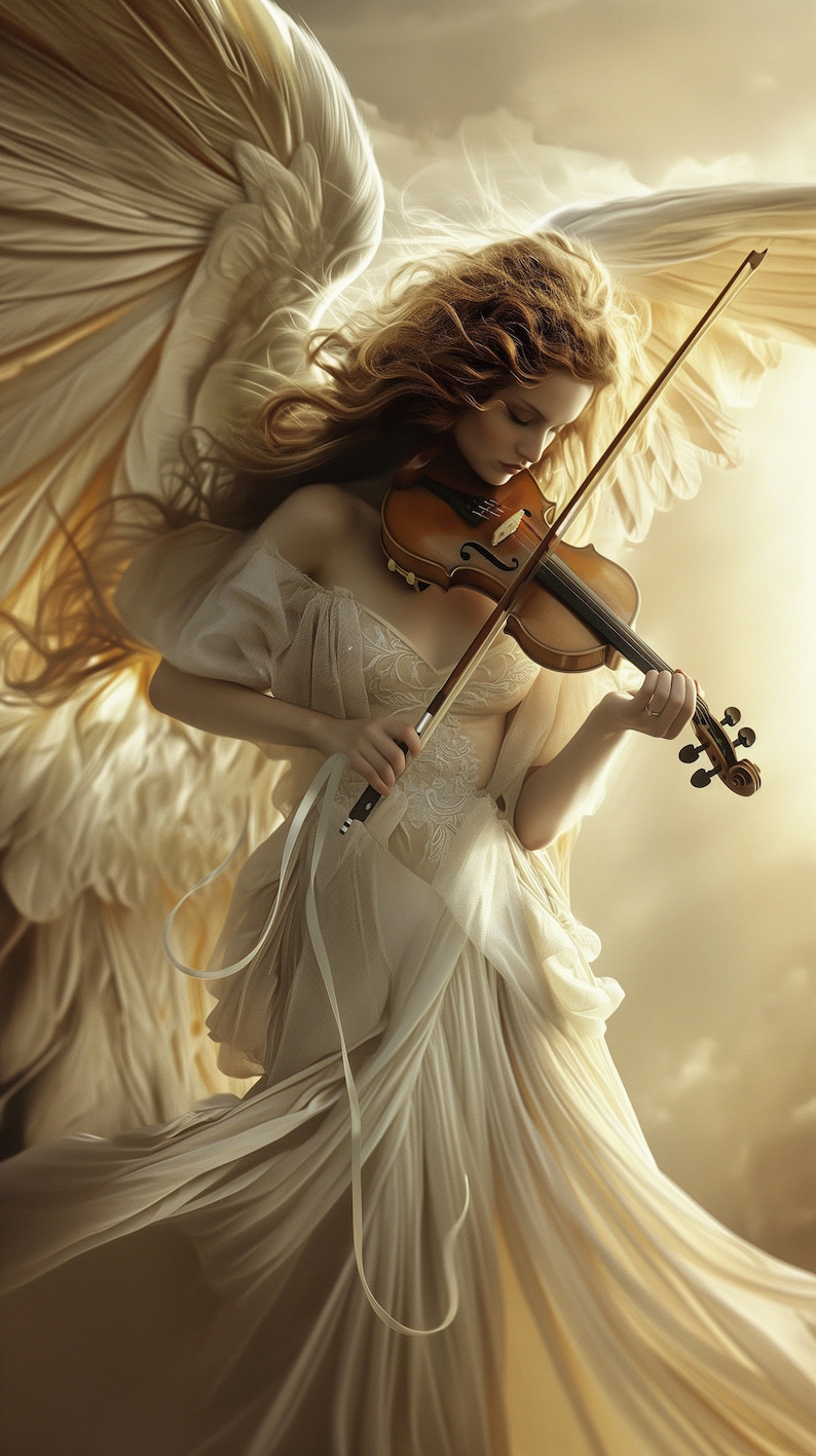 Angel Playing Violin in Heaven - Etsy