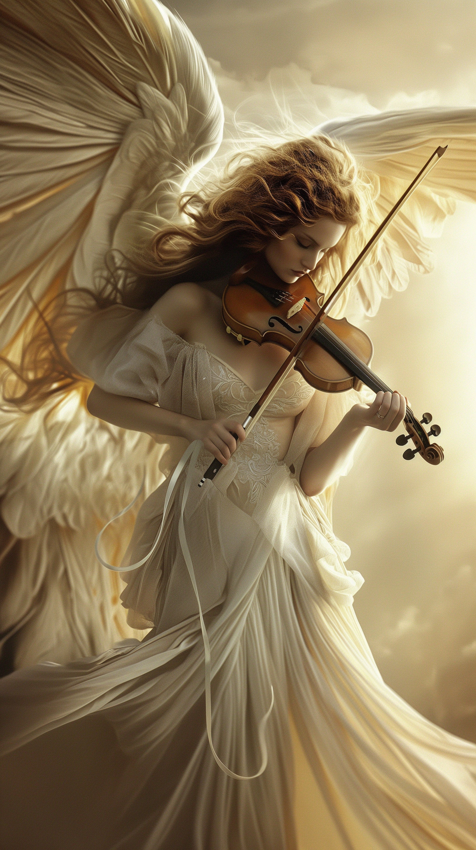 Angel Playing Violin in Heaven - Etsy