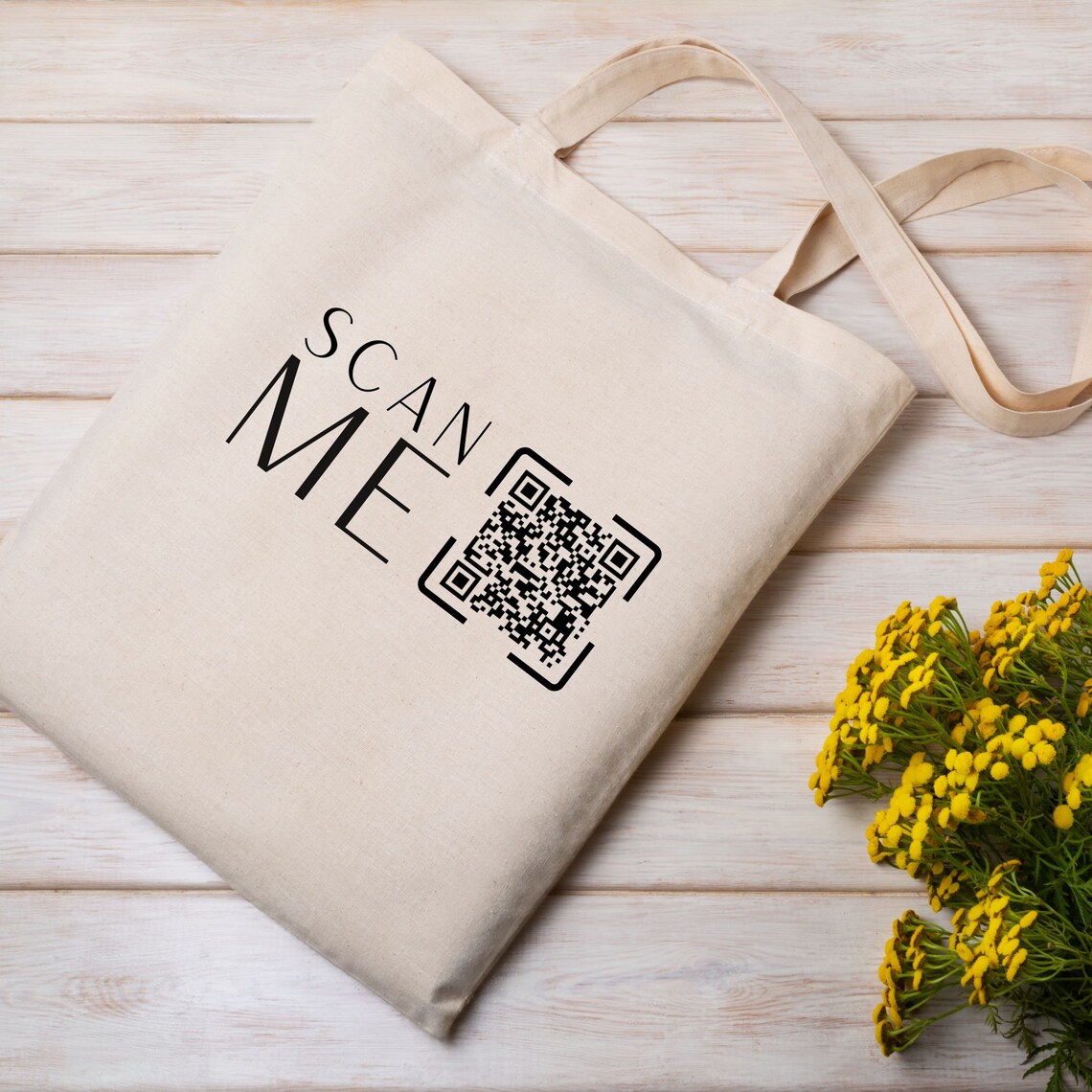 Custom QR Code Tote Bag, Interactive Social Media Promotion, Simplify ...