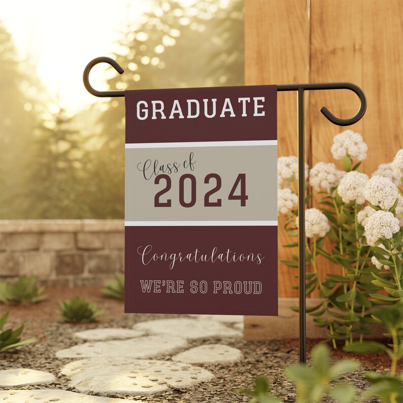 Class of 2024 Graduation Senior Flag Graduate Yard Sign Grad Flag Decor ...