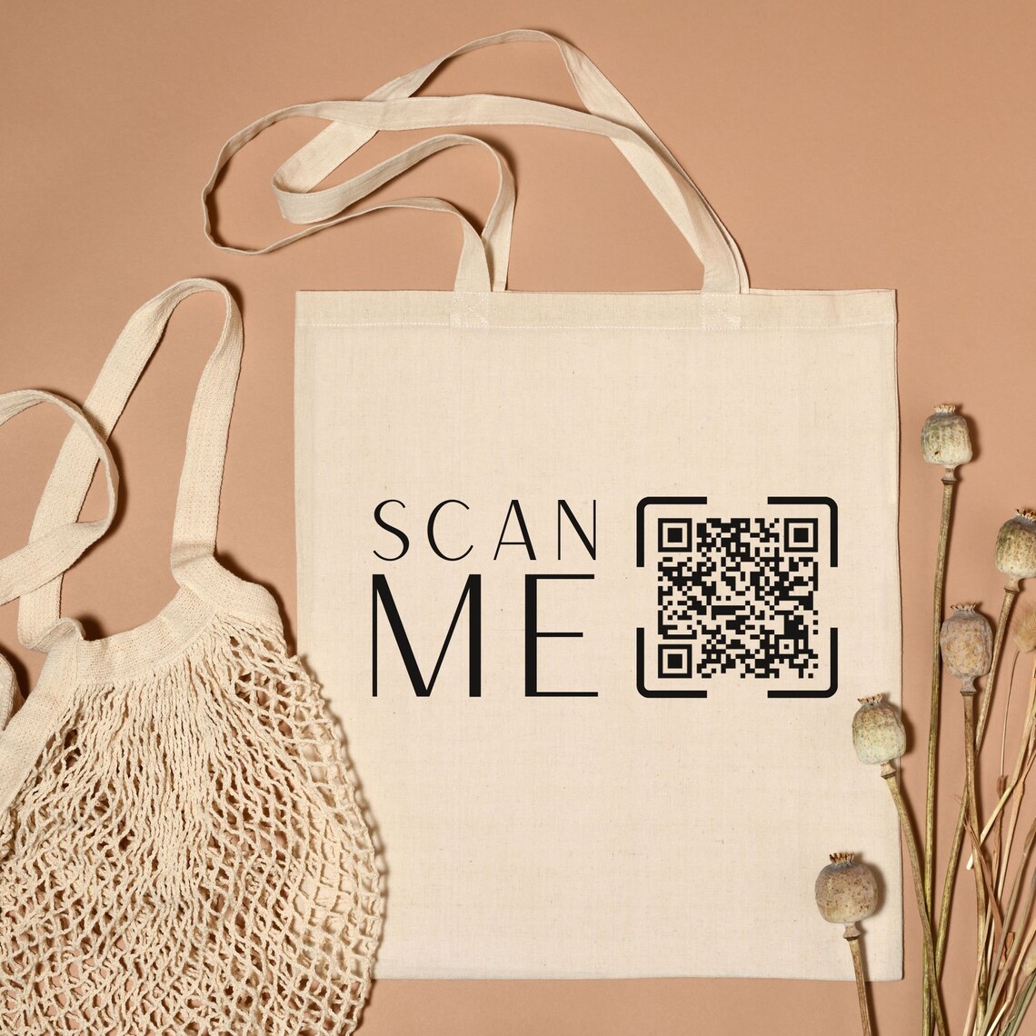 Custom QR Code Tote Bag, Interactive Social Media Promotion, Simplify ...