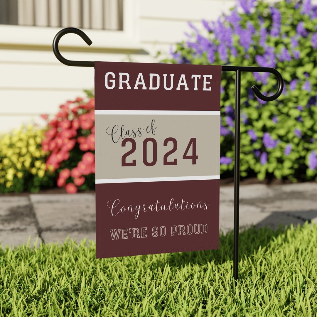 Class of 2024 Graduation Senior Flag Graduate Yard Sign Grad Flag Decor ...
