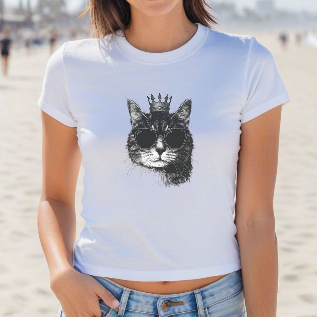 Princess Cat Preppy Babytee Downtown Girl Gen Z Shirt Baby Tee Y2K ...