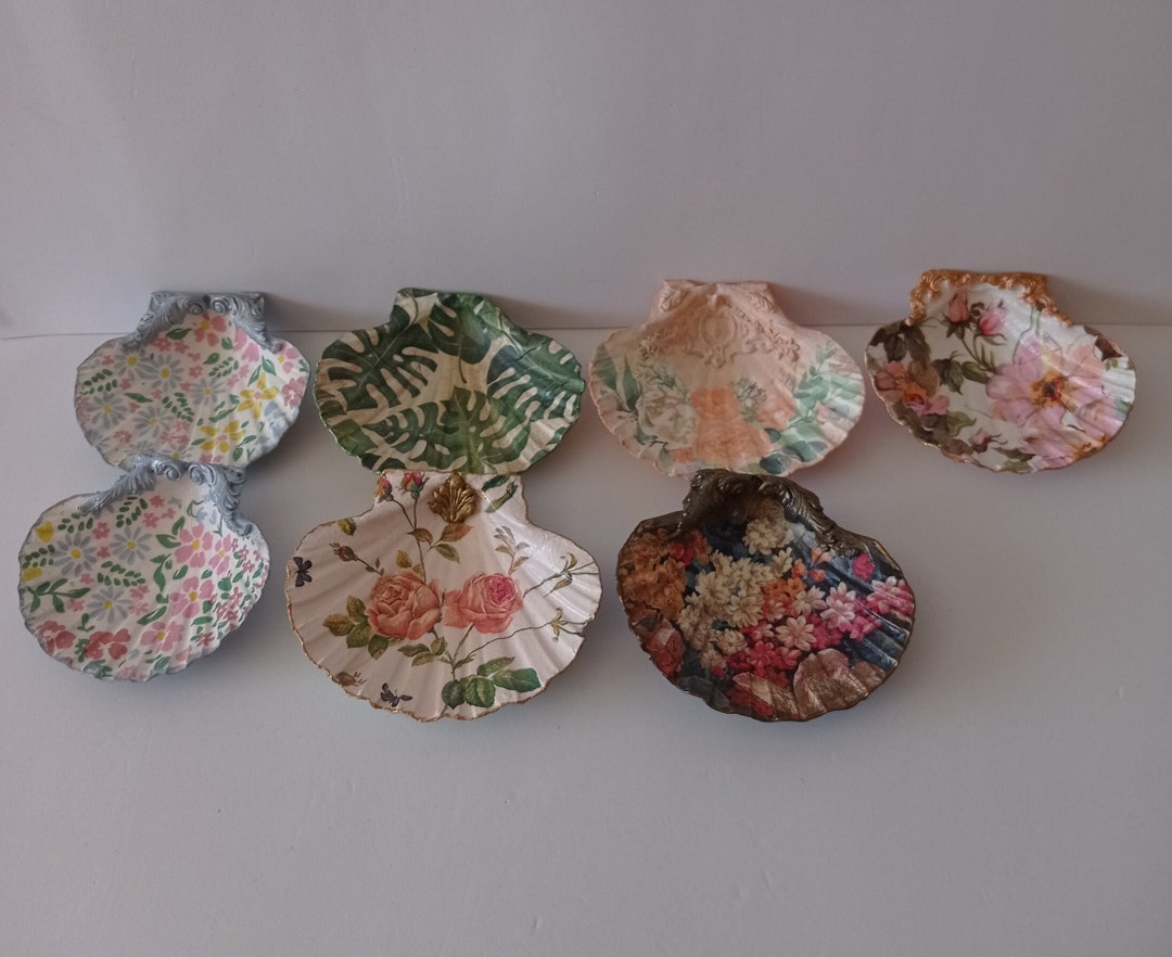 Conchas De Vieira Decoradas Con Decoupage Y Pintadas Por La Parte ...