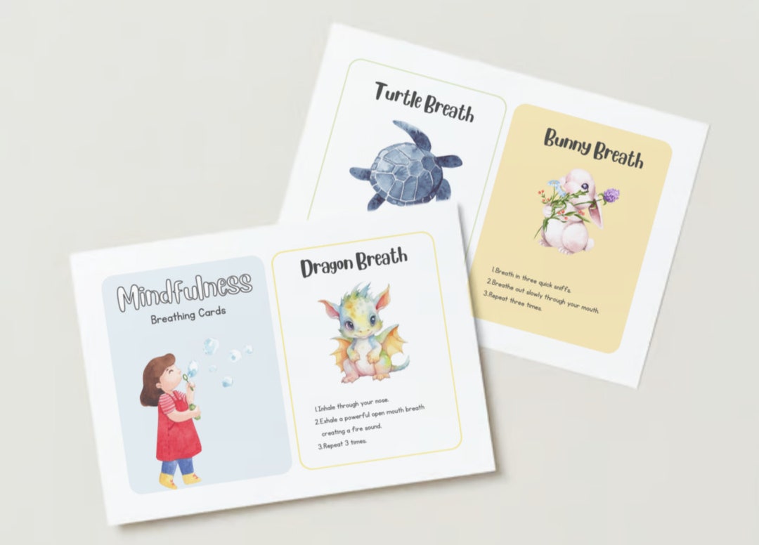 Mindfulness Breathing Cards Digital Downloads - Etsy