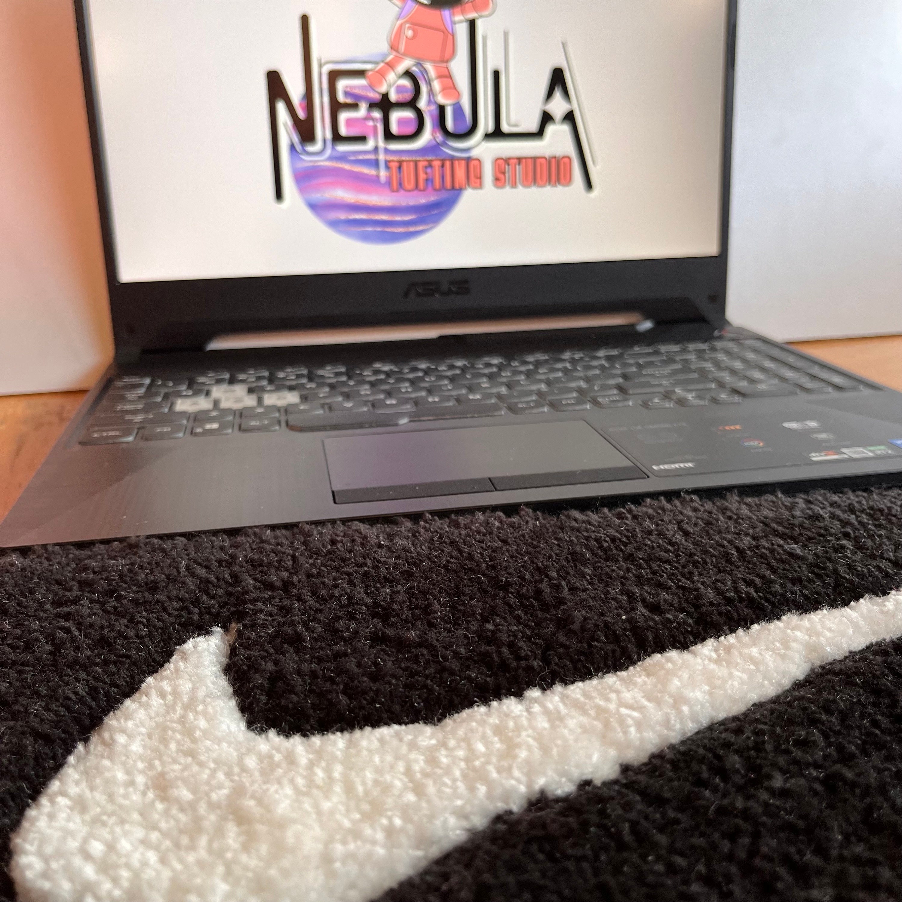 Tufted Laptop Pad, Tufted Rug, Tufted Computer Mat, Custom Tufted Rug ...