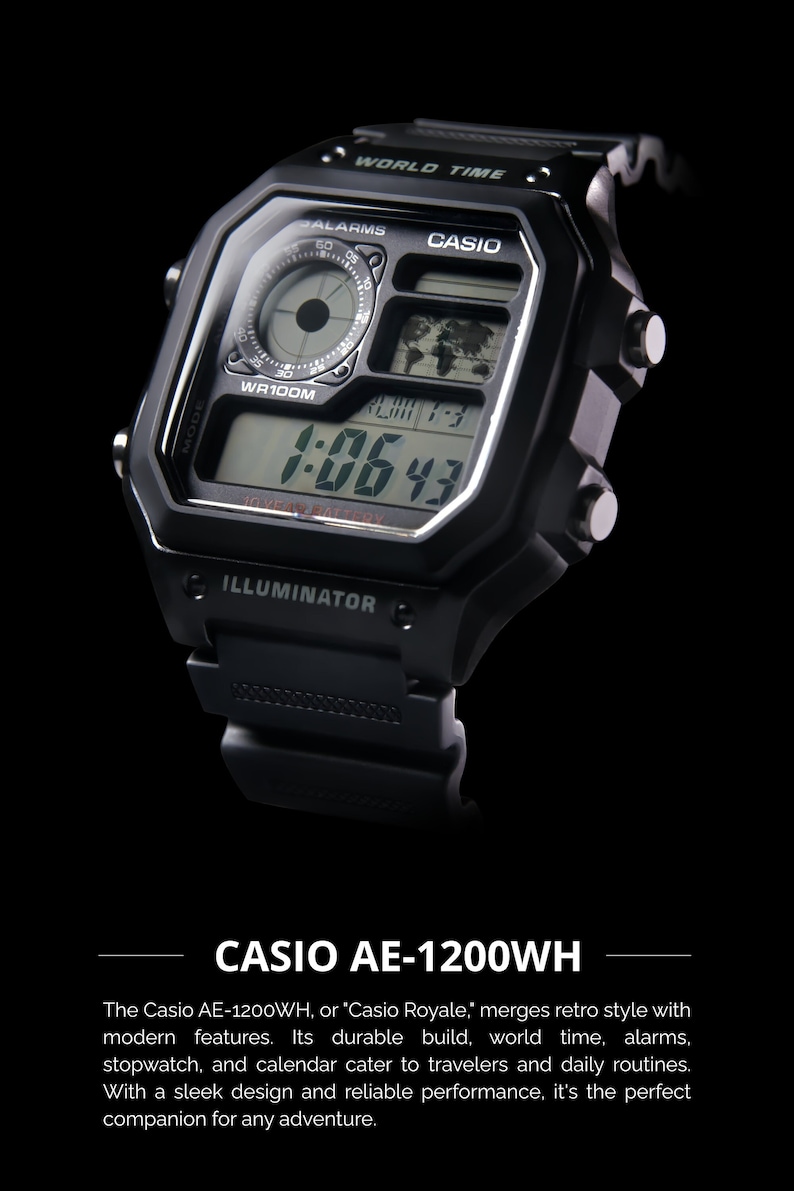 Watch Photography Art Casio AE-1200WH - Etsy