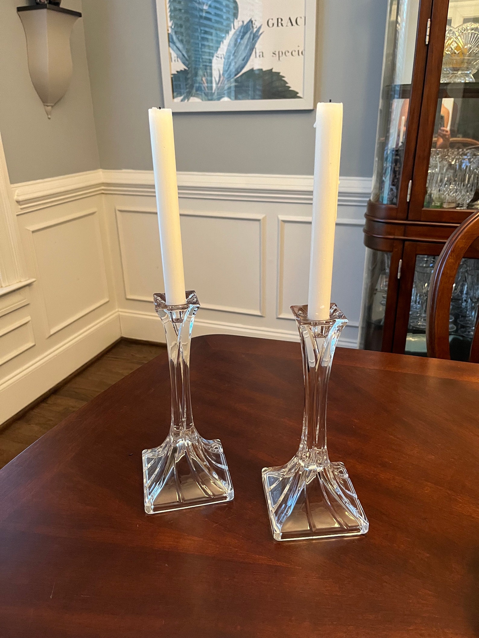 Vintage Pair of Tall 10.5 Toscany Crystal Candlesticks. 24% Lead ...
